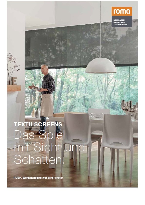 Textilscreen und Zippscreens von Roma